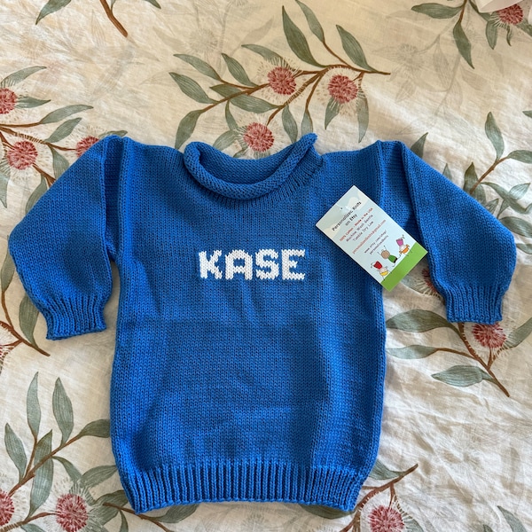 Classic Ribbed Pullover With Name or Monogram | Personalized Sweater ...