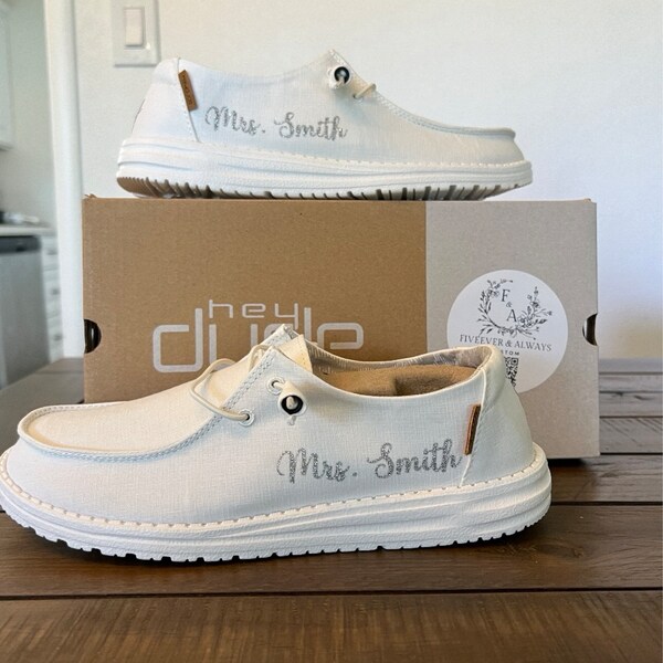 Womens / Wedding Custom Dude Shoes - Perfect for Custom Gifts, Bridal ...