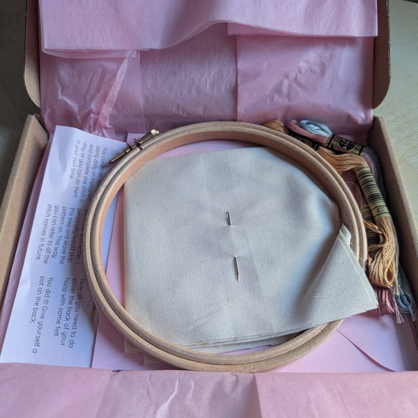 Stitch Along Embroidery Kit / Complete Beginner Embroidery Kit / Pick ...