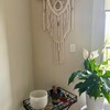 Blue Macrame Wall Hanging With Crystal, Crystal Wall Hanging, Colorful ...