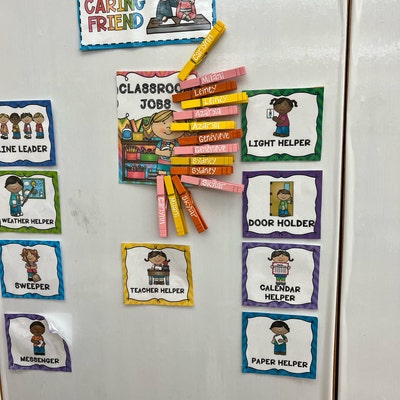 Student Classroom Clothespins Hand Painted Personalized Kids Artwork ...