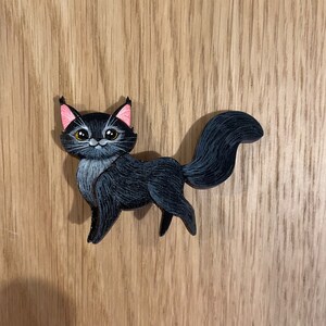 Cornflower Pin Wood Pin Flower Badge Hand Painted Summer Pin - Etsy