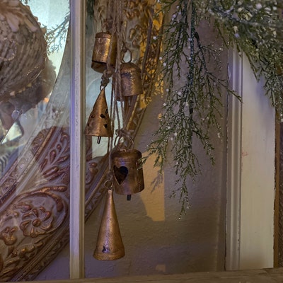 SPIRIT BELLS-5 Various Shapes in Gold-recycled Iron Sheet Metal Bells ...