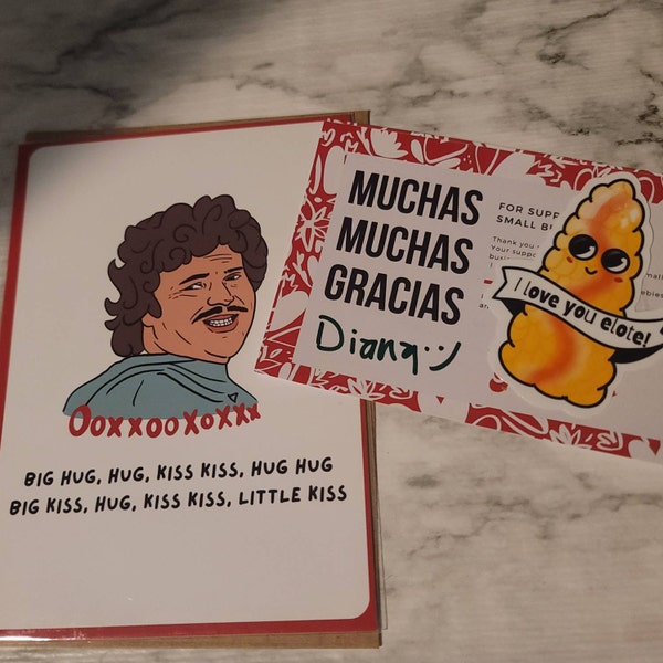 Xoxo Nacho Libre Birthday Card Tarjeta De Cumpleaños Graciosa, Funny ...