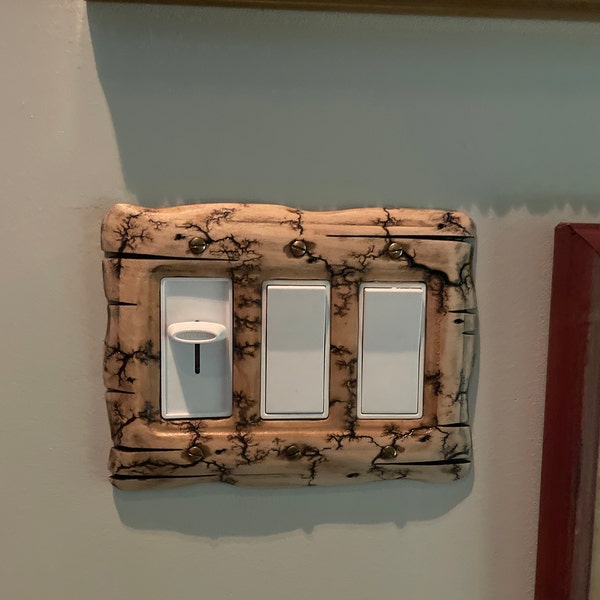 Burnt Maple - Light Switch Covers, Switch Plates, Wall Plates, Plug ...