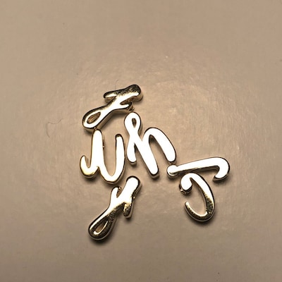 Gold Regular Size Cursive J Initial Charm GRI-J - Etsy