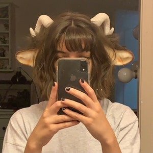 Realistic cow ears and Horns cosplay ears tubbo cosplay cow | Etsy