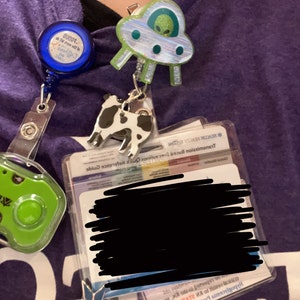 The Original UFO Alien Pill Abduction Funny Retractable Badge - Etsy