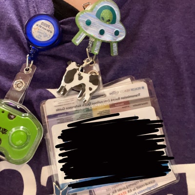 The Original UFO Alien Pill Abduction Funny Retractable Badge - Etsy