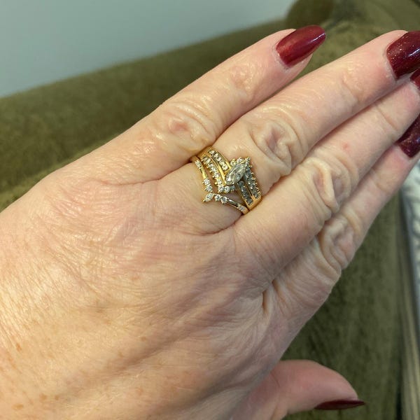 2.40mm French Pave Open Wedding Band for Women Moissanite Space Band ...