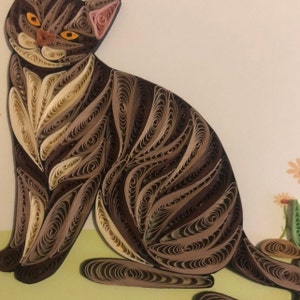 Cat Card, Quilling Greeting Card, Handmade Greeting Card, Quilling ...