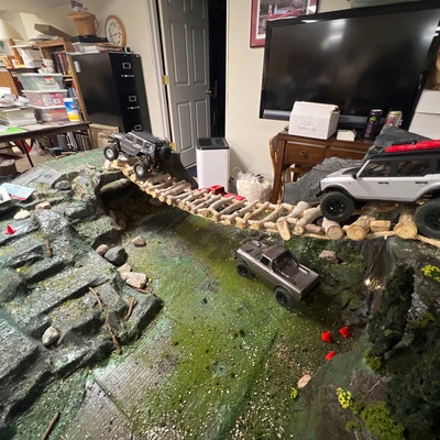 Rock Crawler Bridge 2 Blue Poplar for Rcs 1/24, 1/18 SCX24 Obstacle ...