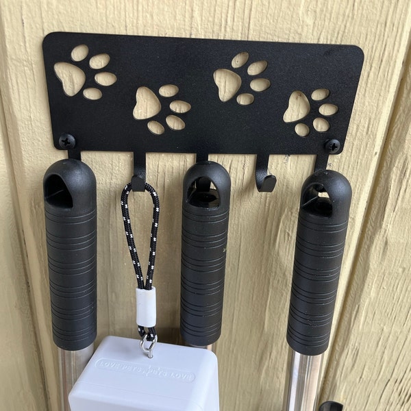 Walking Dog Paws Key Rack Hanger/ Leash Hooks - Metal - Made in the USA ...