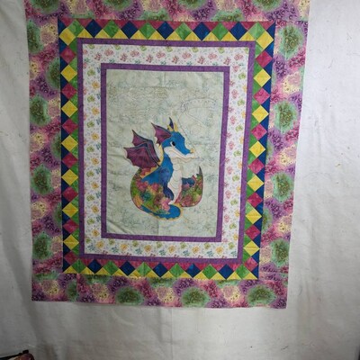 Baby Quilt Pattern PDF // Dragon Quilt // Baby Shower Gift, Baby Boy ...