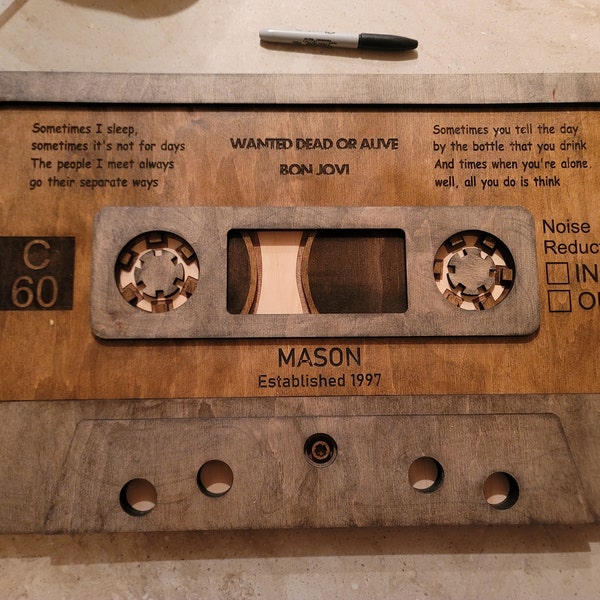 Custom Mixtape Wooden Wall Art: Retro Cassette Decor - Etsy