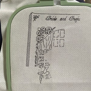 Temperature Stitch Gothic Cathedral With Stained Windows Modern Hand ...