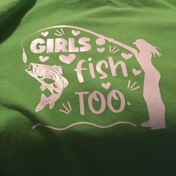 Girls Fish Too SVG | Girls Fish SVG | Girls Fishing SVG | Girl Svg ...