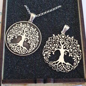 Tree of Life Necklace 925 Sterling Silver Celtic Rope Tree Pendant ...