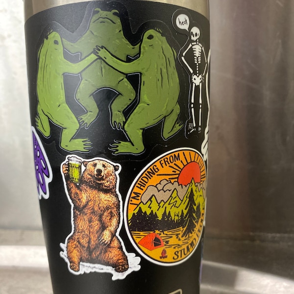 Bear Beer Sticker, Vinyl Sticker, Laptop Sticker, Yeti Cooler Sticker ...