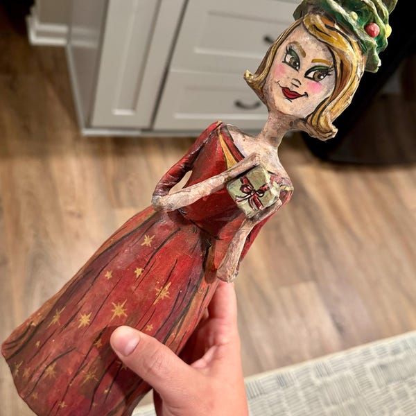 Beetlejuice and Lydia - Paper Mache Figure / Art Dolls - Etsy