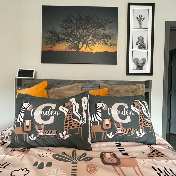 Mod Safari Bedding Set, Safari Bedroom, Jungle Boys Bedding, Animal ...
