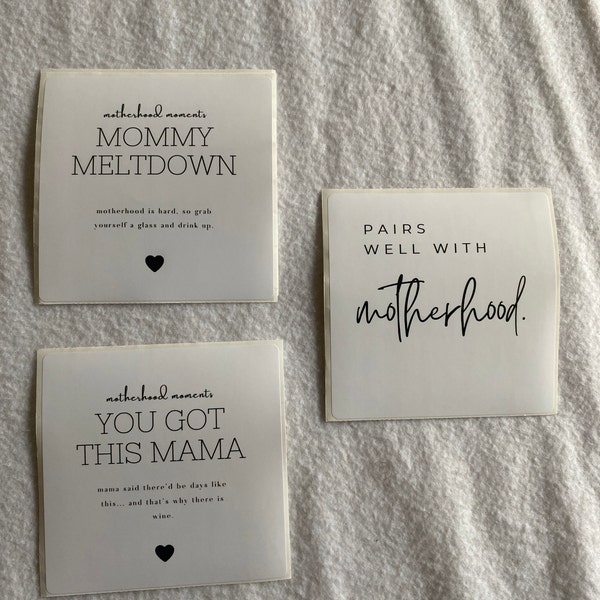 New Mom Gift, Pairs Well With Motherhood, New Baby Gift, Mama Gift ...