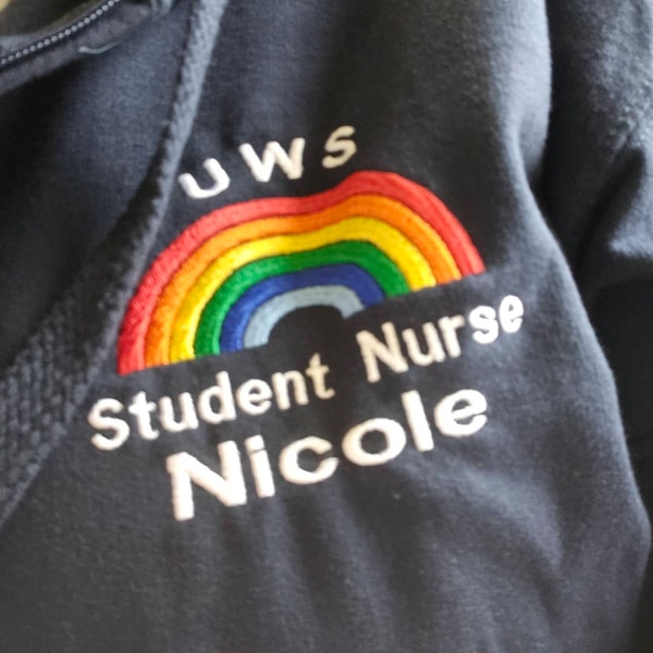 NHS Medical Zipped Hoodie, With Heart Design for NHS Cardiac Personnel ...