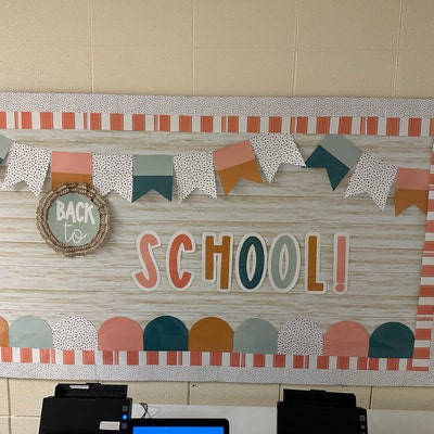 Calm Terrazzo Back to School Bulletin Board Kit, Easy and Modern ...