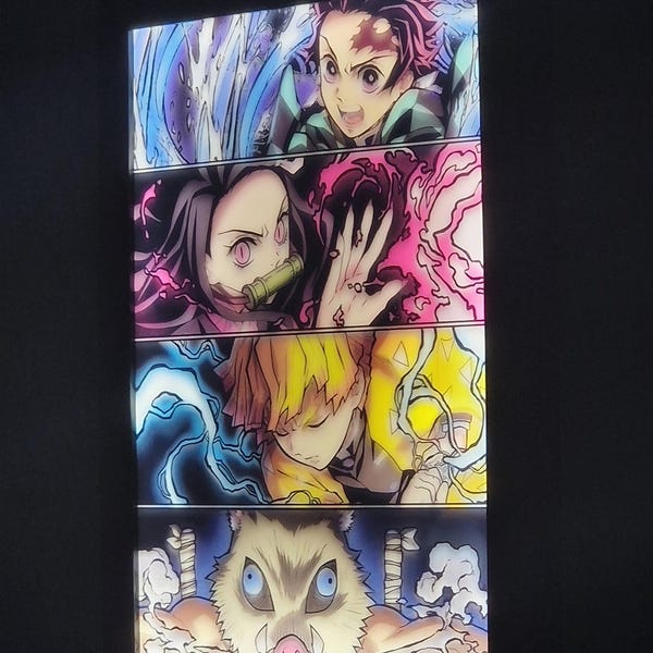 Gyomei LED Frame, Demon Slayer LED Frame Painting, Art Frame Light ...