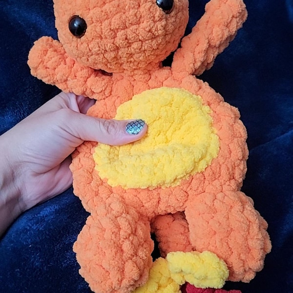 Char the Fire Lizard Crochet Pattern: Dino Pocket Monster Amigurumi ...