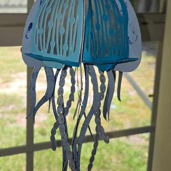 Set 2 Jellyfish Lantern SVG - Ocean Lantern Paper Cut - DIY Jellyfish ...