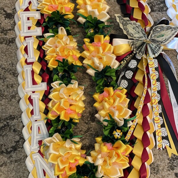 Do It Yourself Ribbons for Beautiful Pink Hawaiian Flower Ribbon Lei - Etsy