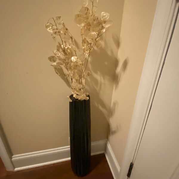 Mid Century Modern Metallic Circles Glass Bowl, MCM Design, Candy, Nuts ...