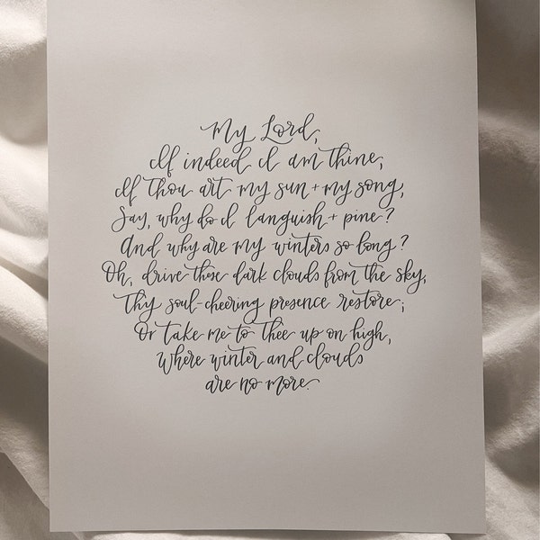 Custom Calligraphy Print - Etsy