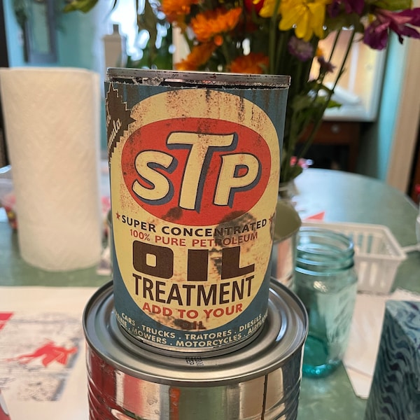 Vintage Motor Oil Can Labels Set of 5 Printable Digital Prints Instant ...