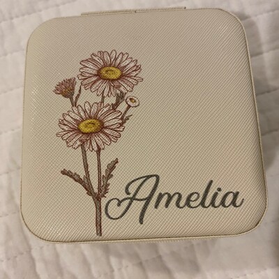Custom Flower Jewelry Box, Birth Flower Gifts, Minimalist Gifts for Her ...