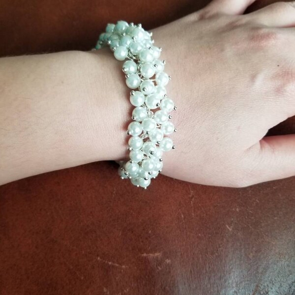 Star Cha Cha Bracelet, Nebula Color Mix, Half Mirrored Glass Beaded ...