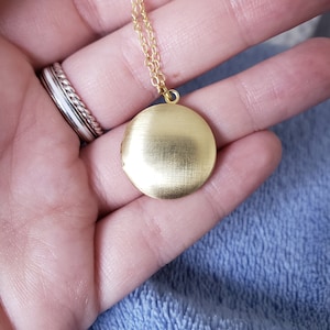 Tiny Locket, Small Gold Locket, Custom Necklace, Small Locket Necklace ...