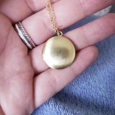 Tiny Locket, Small Gold Locket, Custom Necklace, Small Locket Necklace ...