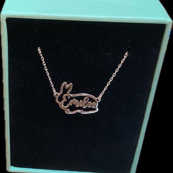 Crescent Moon Name Necklace - Personalized Moon Pendant - Custom Lunar ...