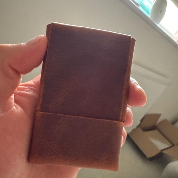 Slim Leather Card Holder, Minimalist Wallet for Men and Women, Simple ...