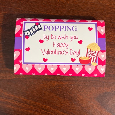 Valentine Popcorn, Popcorn Wrapper, Popcorn, Movie Night, Valentine ...