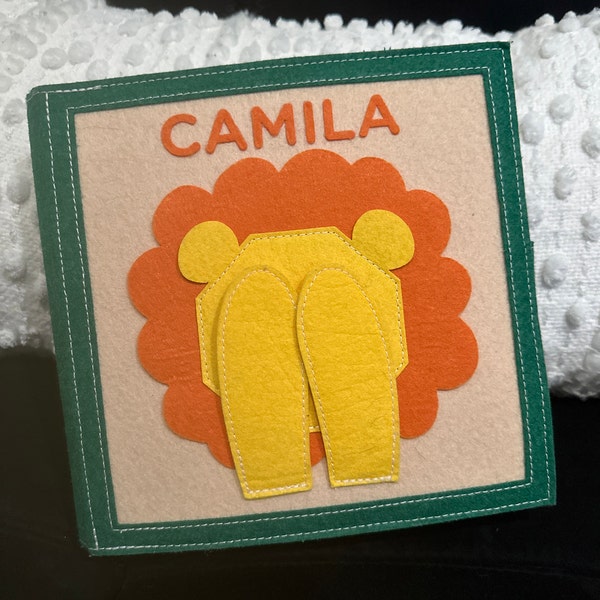 Mini Quiet Book for Toddler, Bear Quiet Book, Montessori Book Pretend ...