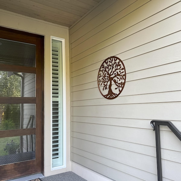 Metal Tree of Life Door Hanger: Customizable Family Tree Art - Etsy