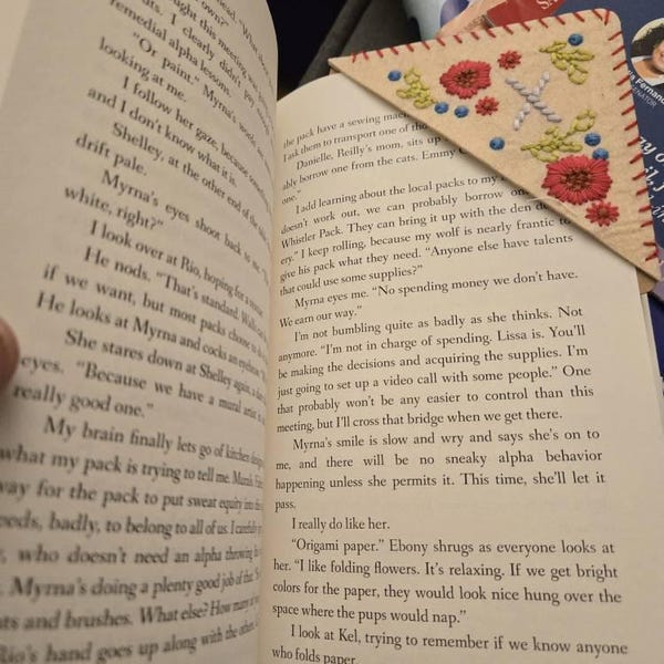 Handmade Embroidered Corner Page Bookmark, A to Z Letters Personalized ...