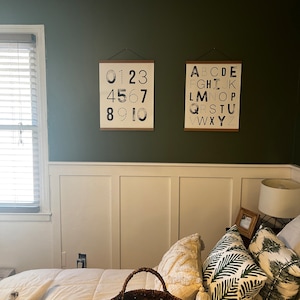 Blue Alphabet and Numbers Set of 2 Printable Wall Art - Etsy