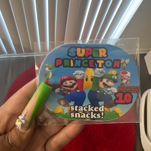 Super Mario Favors Super Mario Cracker and Cheese Dip Labels-super ...