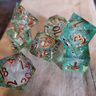 Pink Bead Dnd Dice Set Polyhedral Dice D&D Dice Dungeons - Etsy