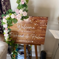 Rustic Wedding Welcome Sign - Etsy UK
