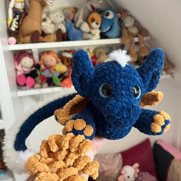 Jupiter the Dragon | PDF Crochet Amigurumi Pattern - Etsy